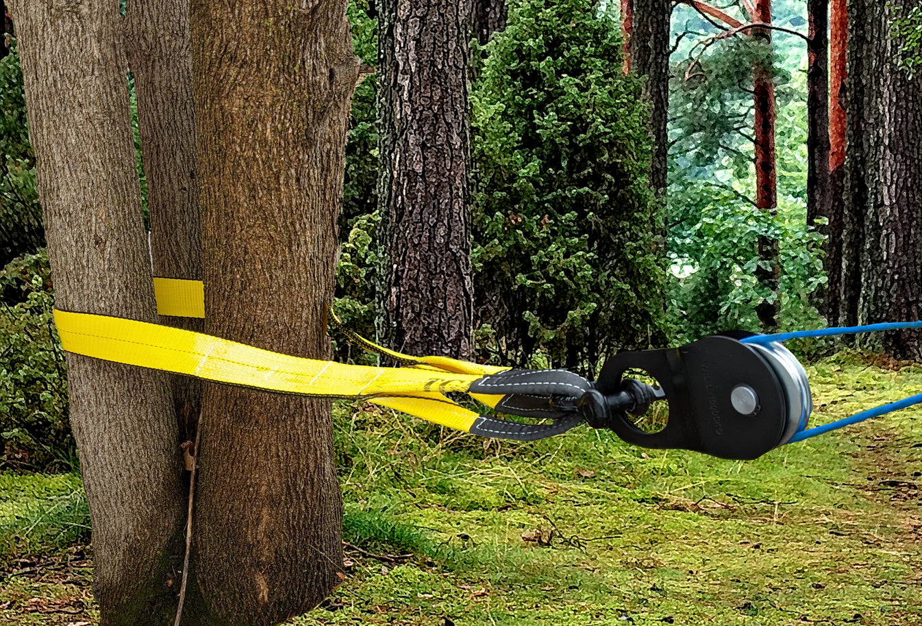 TGL 3 inch, 8 Foot Tree Saver, Tow Strap with D Ring Shackle and 10 To ...