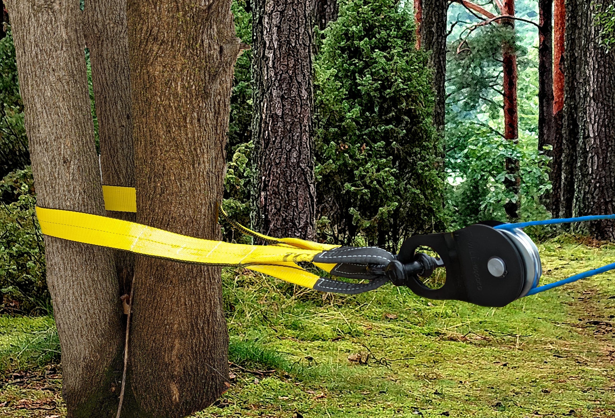 TGL 3 inch, 8 Foot Tree Saver, Tow Strap with D Ring Shackle and 10 To ...